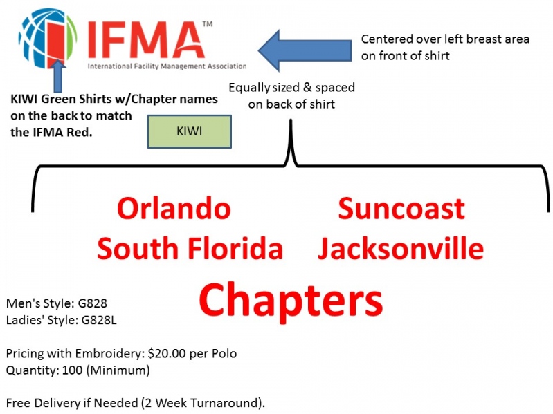 IFMA CHAPTER POLO SHIRTS - Greater Orlando Chapter of IFMA